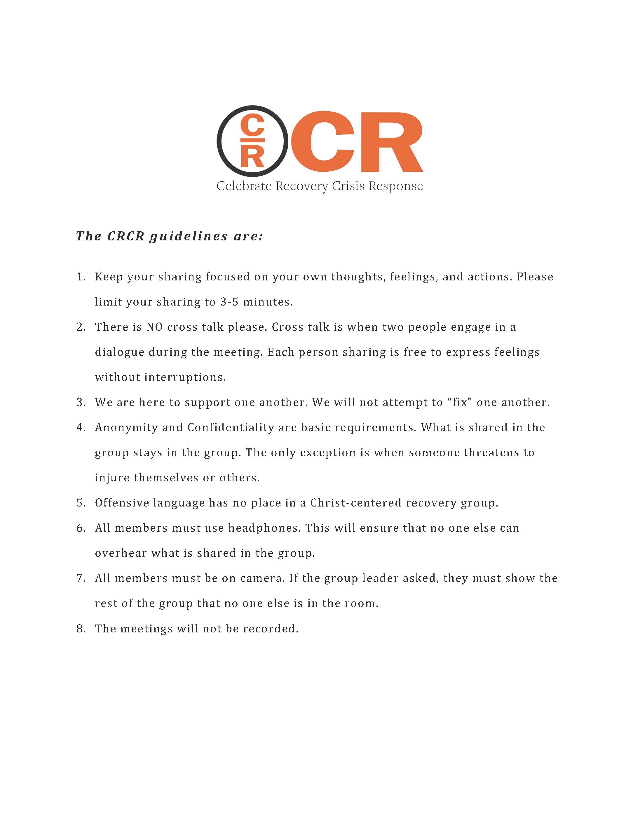 Group Guidelines Group Guidelines